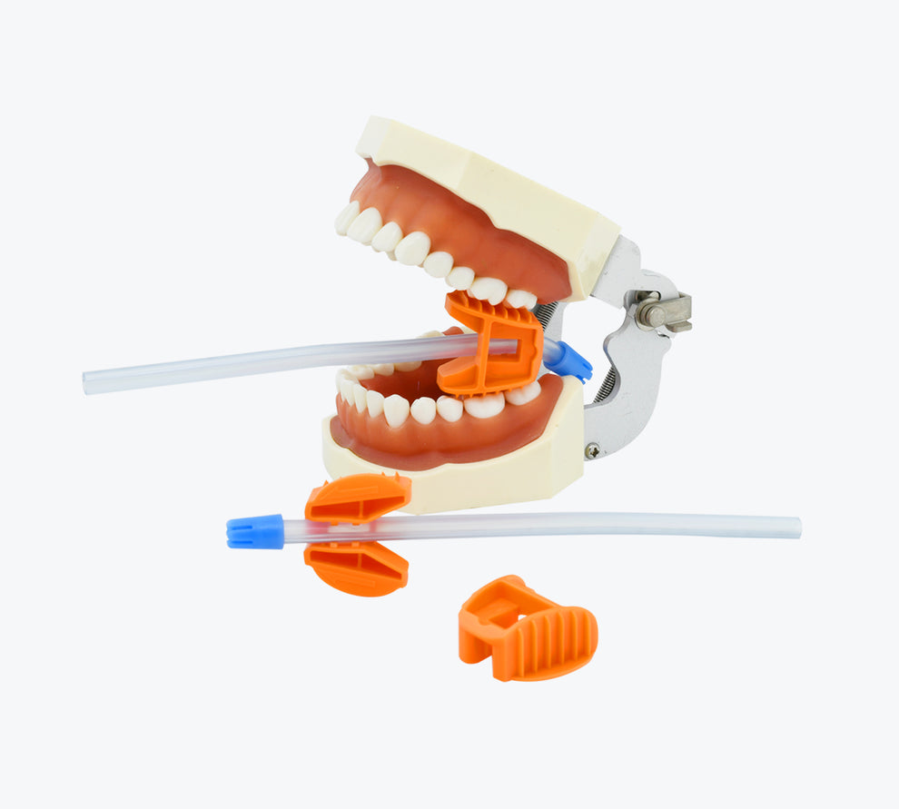 EZ Bite Block™ 2-in-1 Disposable Bite Block with Saliva Ejector Holder ...